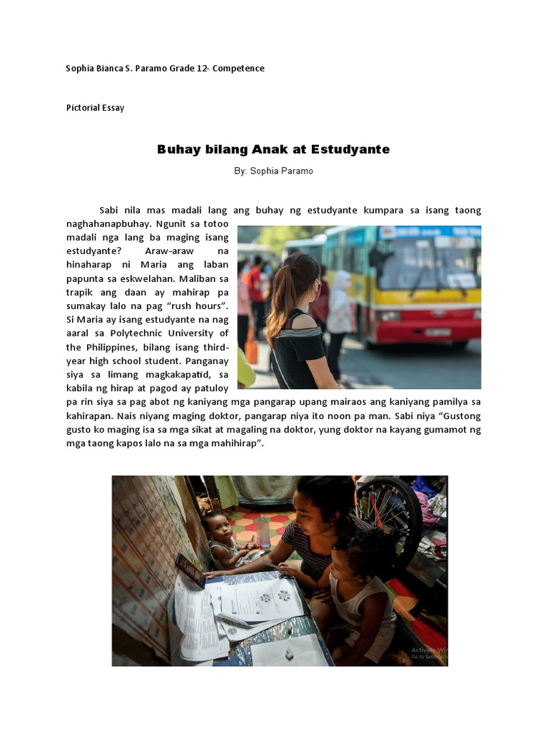 Pictorial Essay (Filipino) | PDF