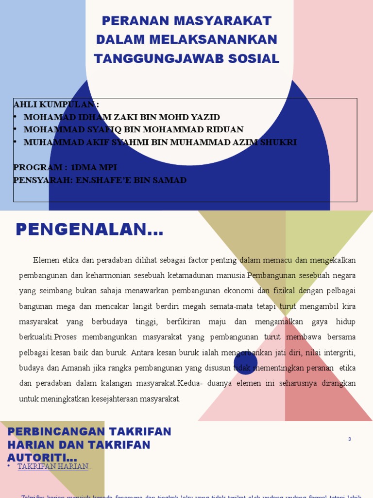 Peranan Masyarakat Dalam Melaksanankan Tanggungjawab Sosial: Ahli ...
