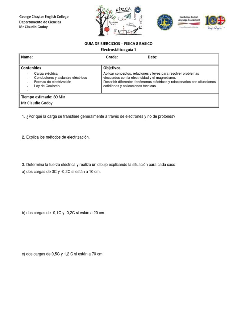 GdeE 8 - Electrostatica BASICA 1 | PDF