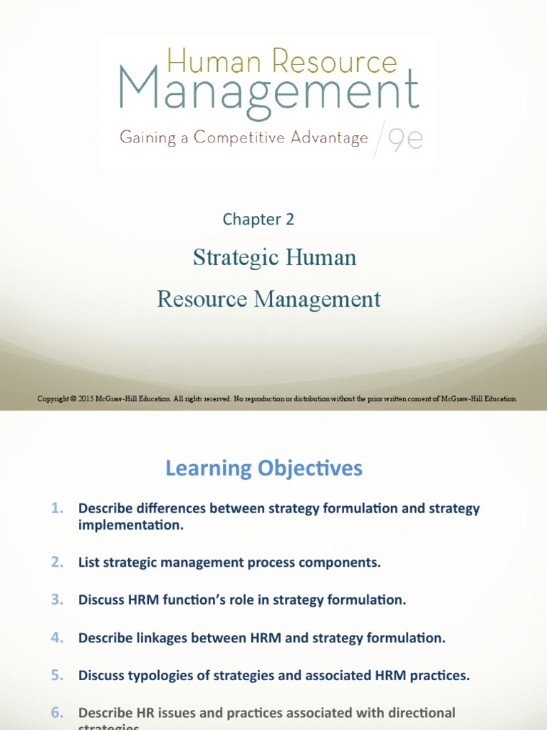 Chapter 2 Strategic HRM | PDF | Human Resource Management | Strategic ...