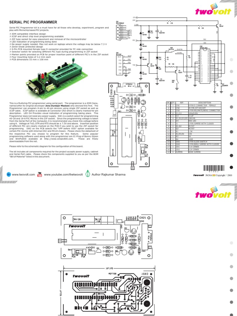 Serial Pic Micro Controller Programmer 1 Pdf Electronics Computer Architecture
