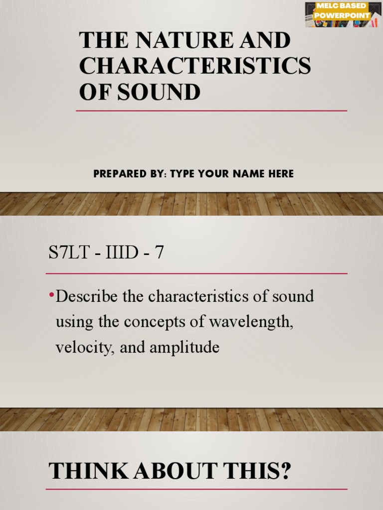 G7 Science Q3 - Week 5 - Nature and Characteristics Of-Sound | PDF ...