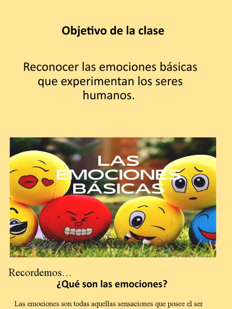 Clase 2 Emociones Básicas 20-03 | PDF | Las emociones | Asco