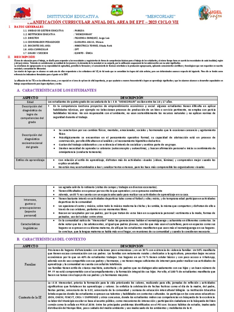 Programación 5to Ept 2023 | PDF | Aprendizaje | Enseñando
