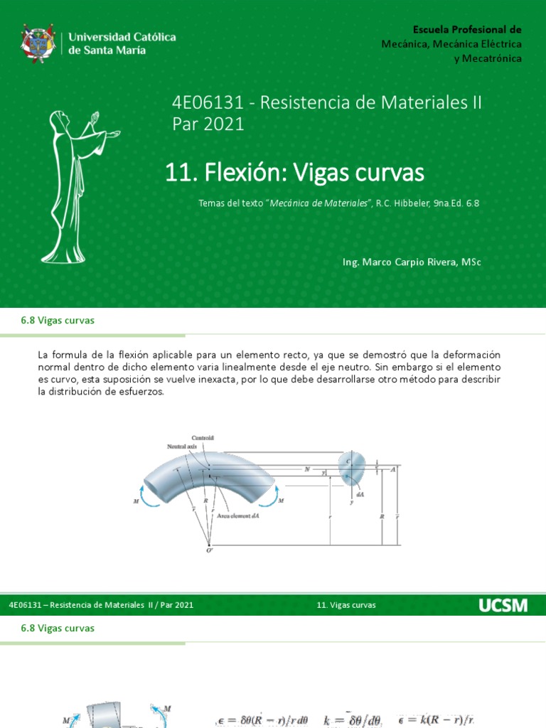 Vigas Curvas | PDF | Viga (Estructura) | Resistencia de materiales
