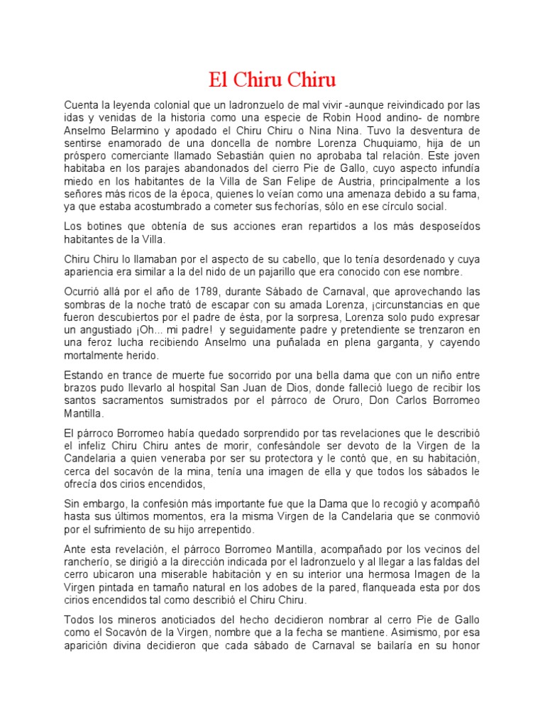 El Chiru Chiru | PDF