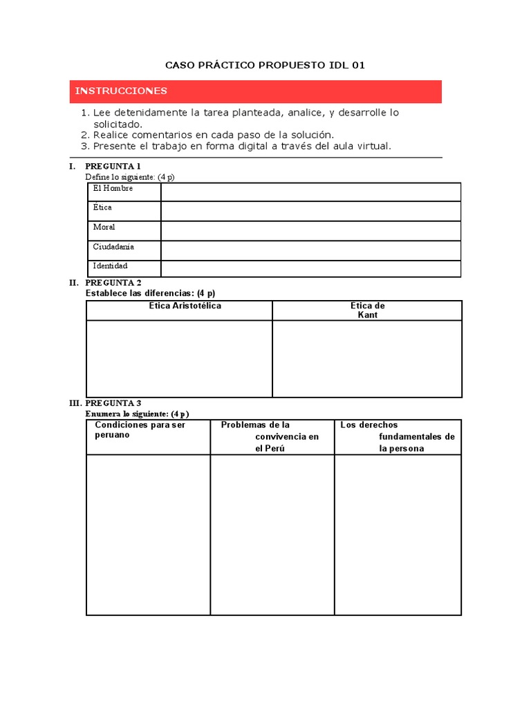 Caso Práctico Propuesto - IDL 1 | PDF