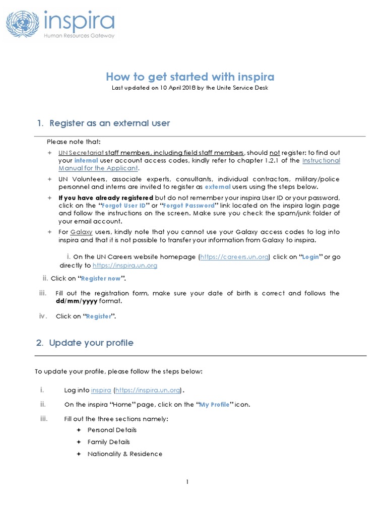 Inspira-How To Get Started | PDF | Online And Offline | Icon (Computing)