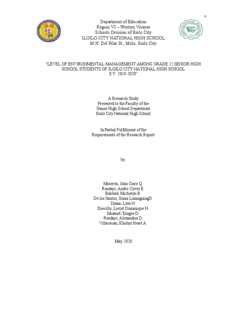 Sample Research and Template Environmental Managment 1 | PDF | Waste ...