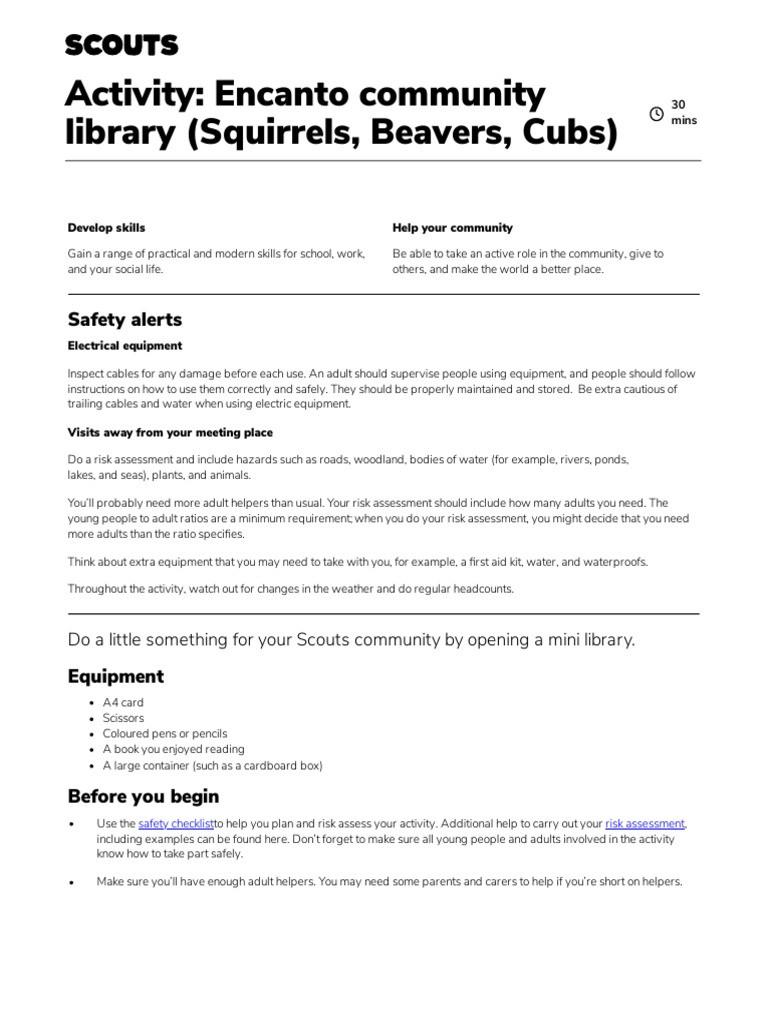 Activity Encanto Community Library | Download Free PDF | Libraries