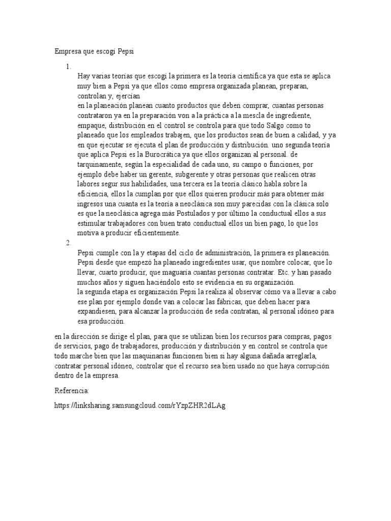 Pepsi 1 | PDF | Planificación | Comportamiento