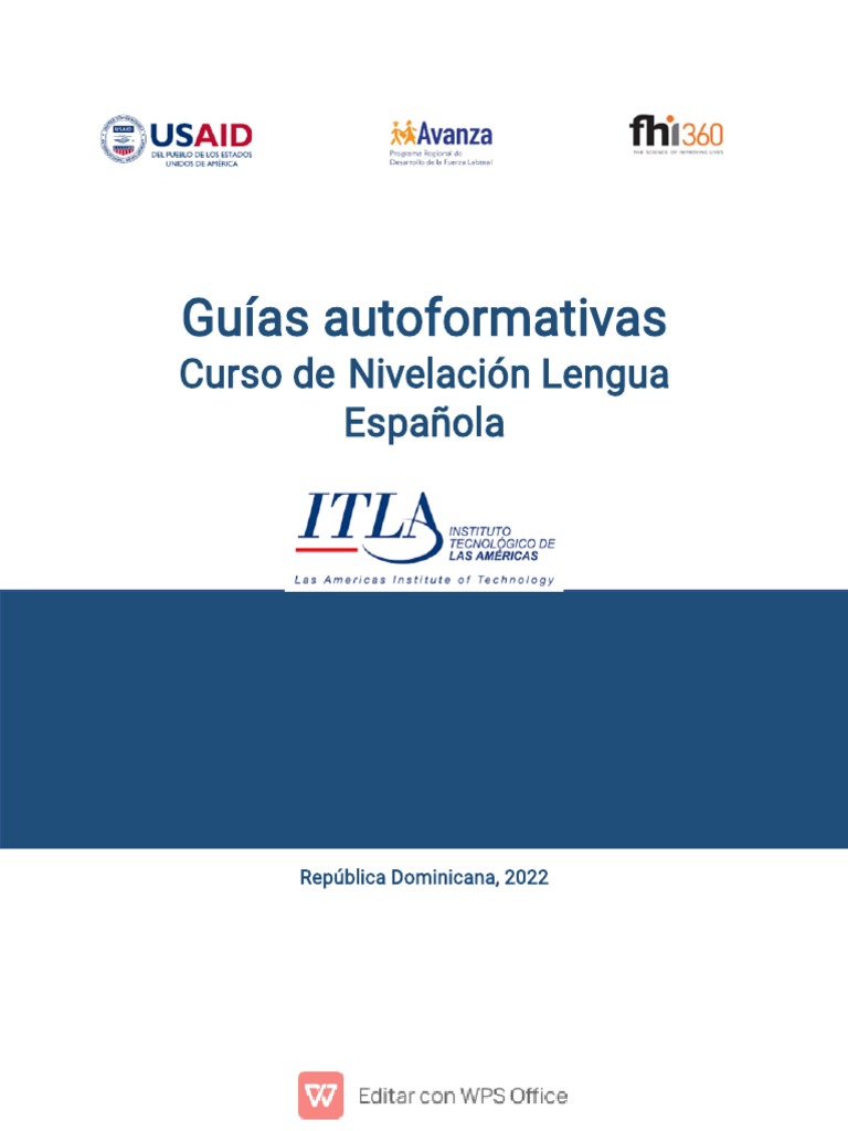 ITLA-Curso de Nivelación Lengua Española | Descargar gratis PDF ...