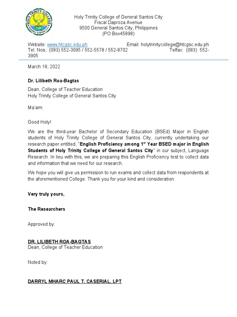 Letter For Dean | PDF