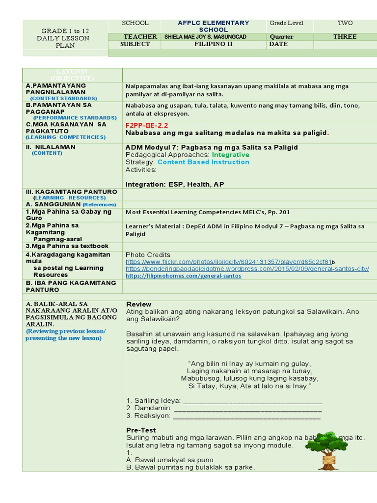 Sample LP For COT Updated | PDF