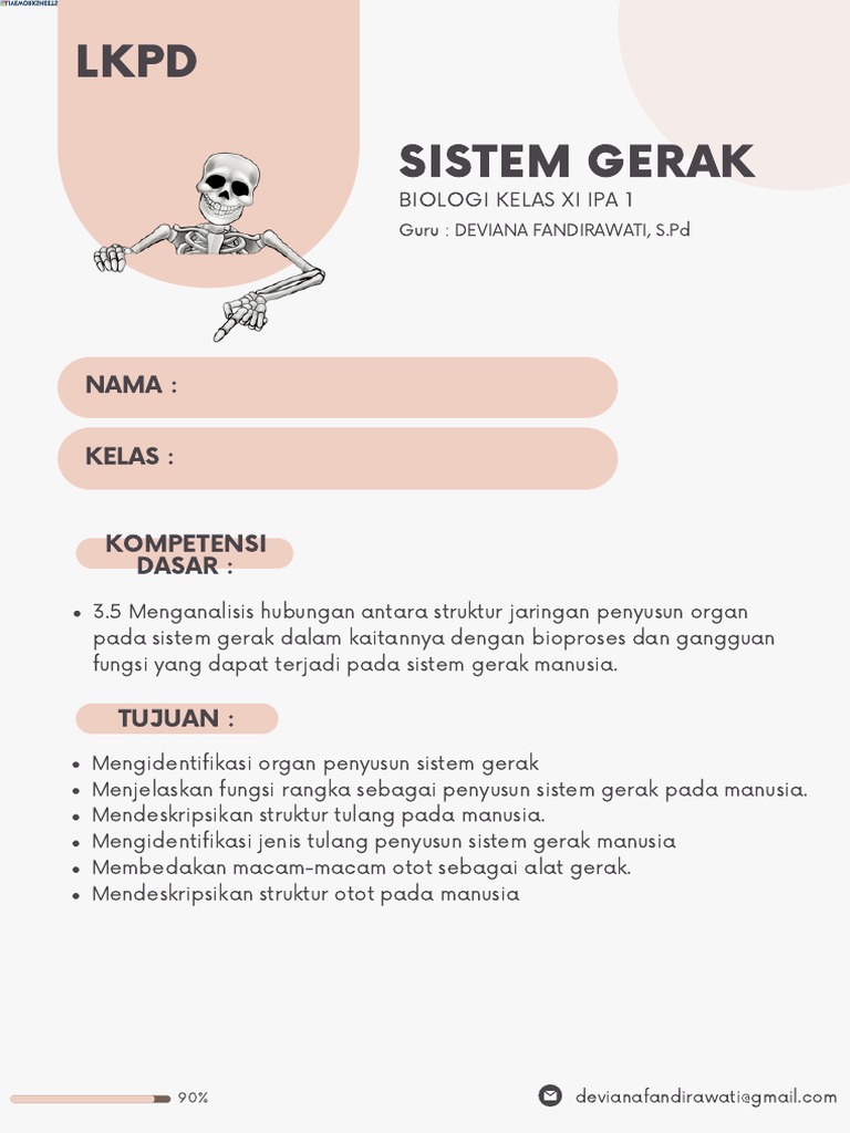 LKPD Sistem Gerak | PDF