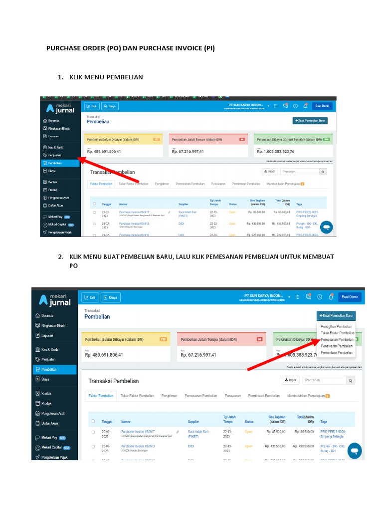 Membuat Po & Pi | PDF