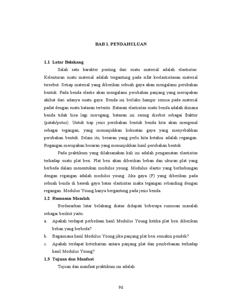 Bab 1-3 Modulus Youmg Fiks | PDF