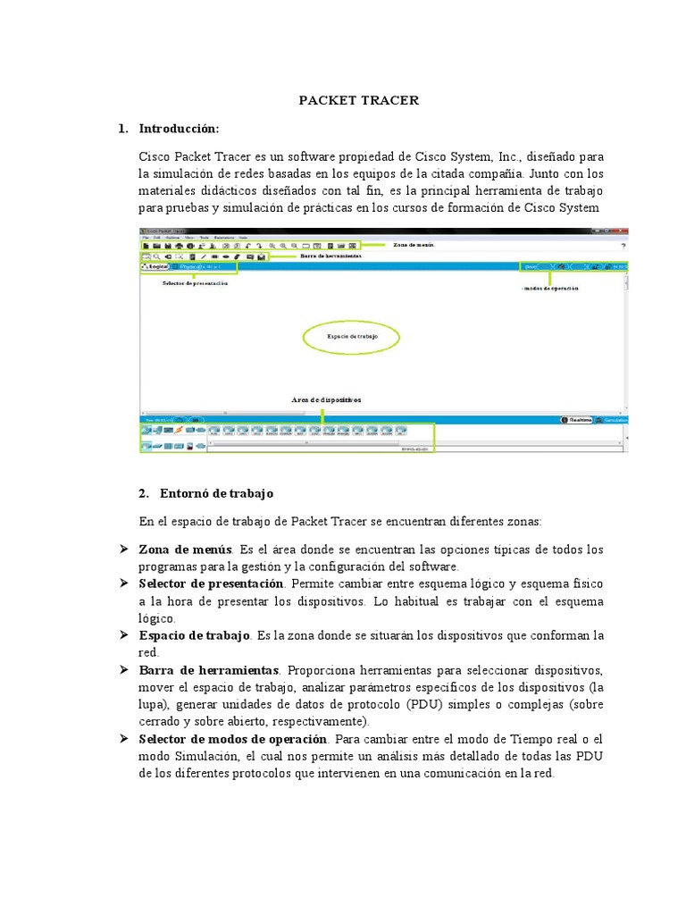 Packet Tracer | PDF | Enrutador (Computación) | Interfaz de usuario