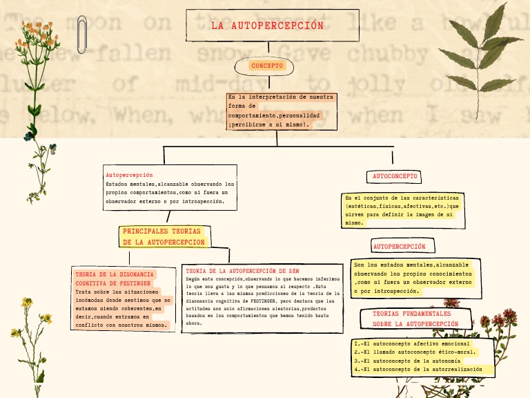 Mapa Conceptual Autopercepción | PDF | Ciencia cognitiva | Procesos ...