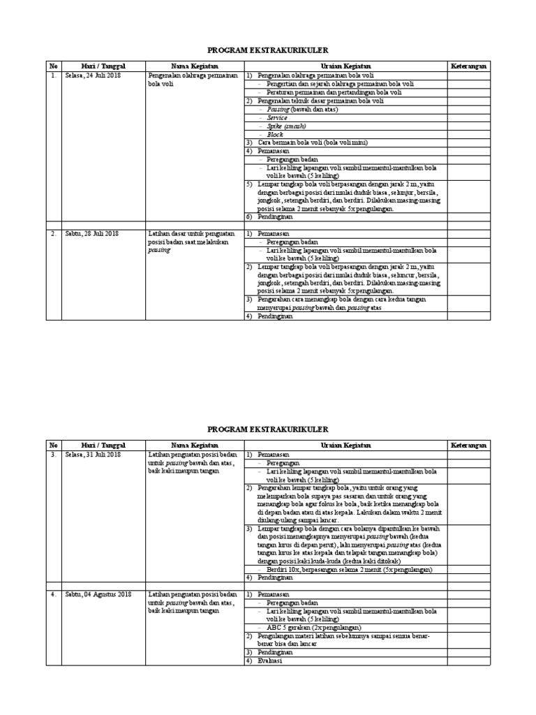 Program Ekskul | PDF