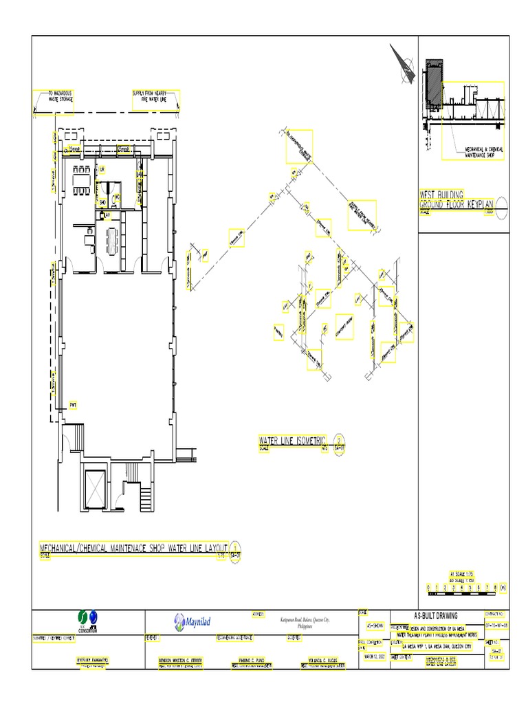 BGS Water Line As-Built Drawing | PDF