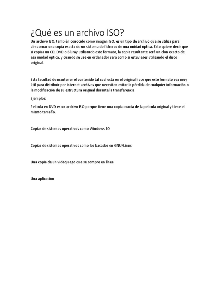 ¿Qué Es Un Archivo ISO? | PDF ¿Qué Es Un Archivo ISO? | PDF