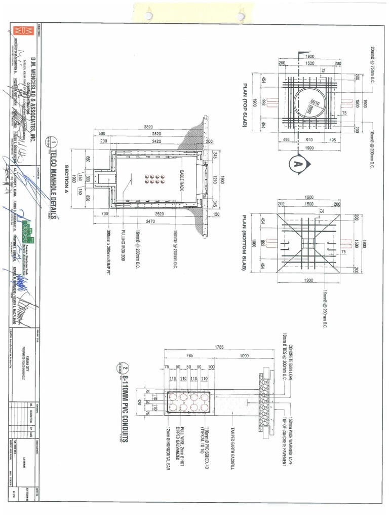 Telco Manhole and Pedestal Details | PDF