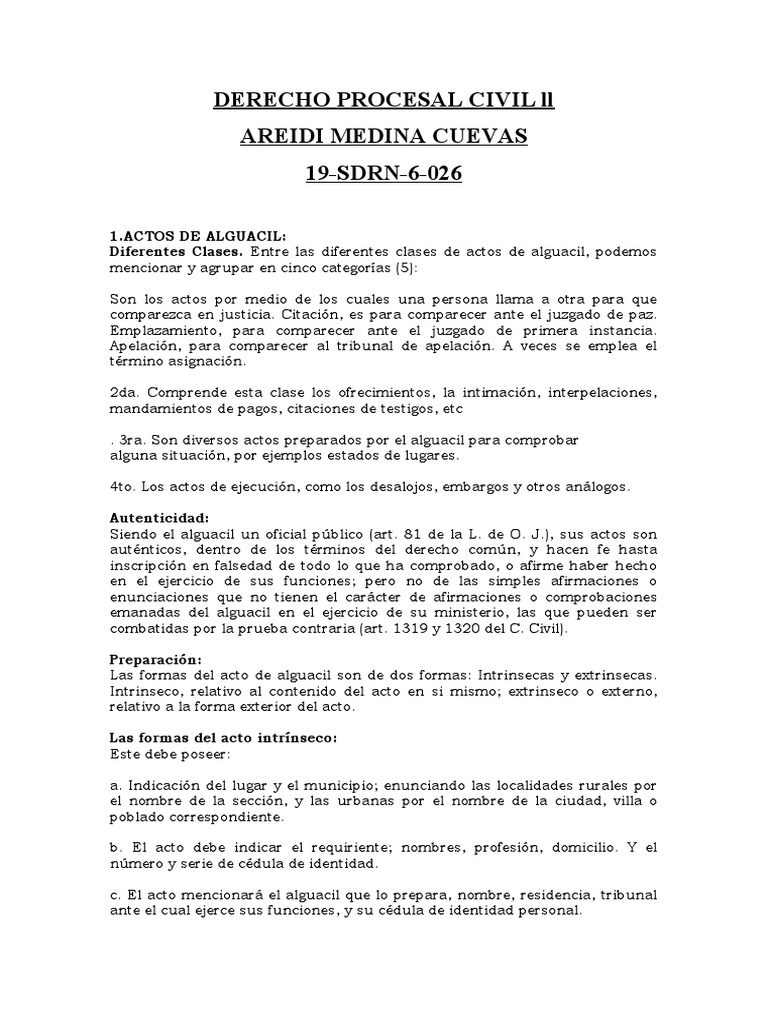 Los Actos de Alguacil | PDF | Judicaturas | Fiscal