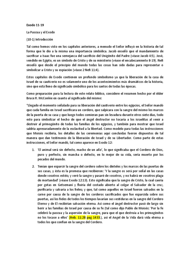 Exodo 11 | PDF | Libro del éxodo | Pascua de Resurrección