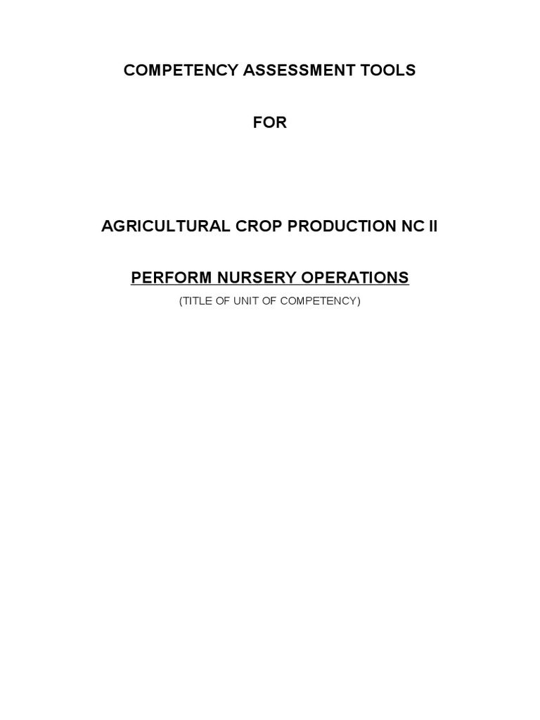 UC1.docx ACP iNSTITUTIONAL aSSESWSMENT | PDF | Plant Nursery | Seed