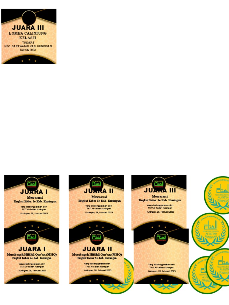 Nama Tempelan PIALA | PDF