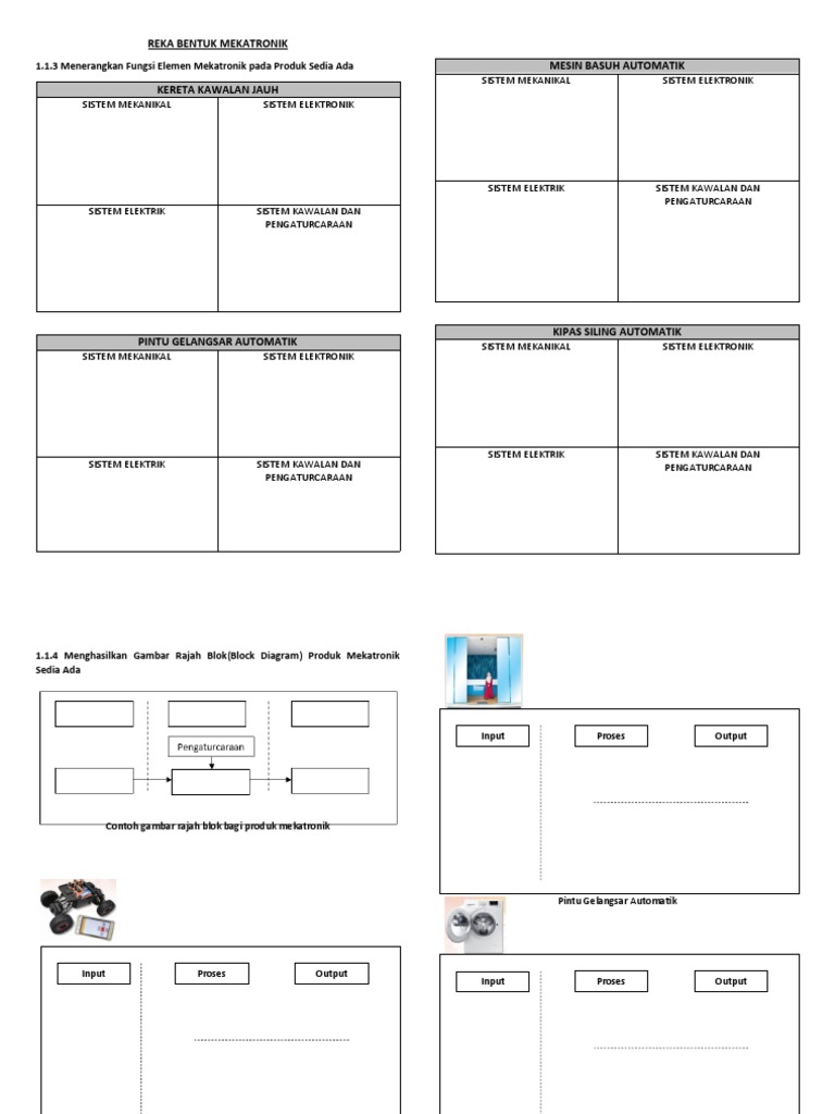Reka Bentuk Mekatronik - 1.1.3 1.1.4 | PDF