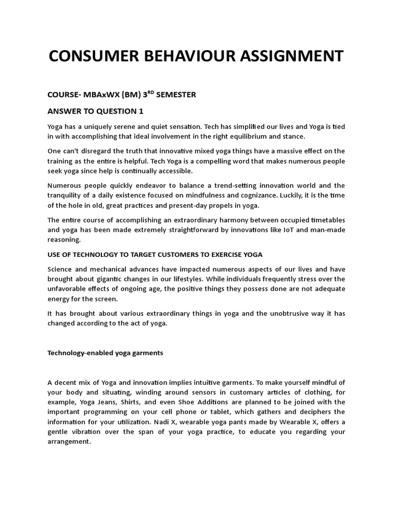 Consumer Behaviour Assignment Semester 3 | PDF | Neuroscience | Neuropsychological Assessment