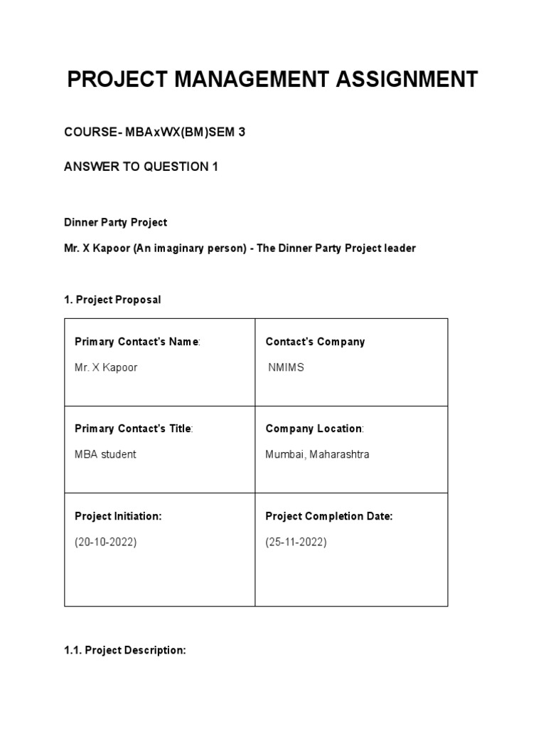Project Management Assignment Sem 3 | Download Free PDF | Project ... Project Management Assignment Sem 3 | Download Free PDF | Project ...
