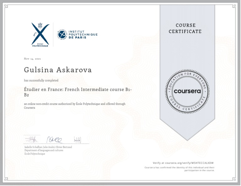 Coursera Certificate | PDF