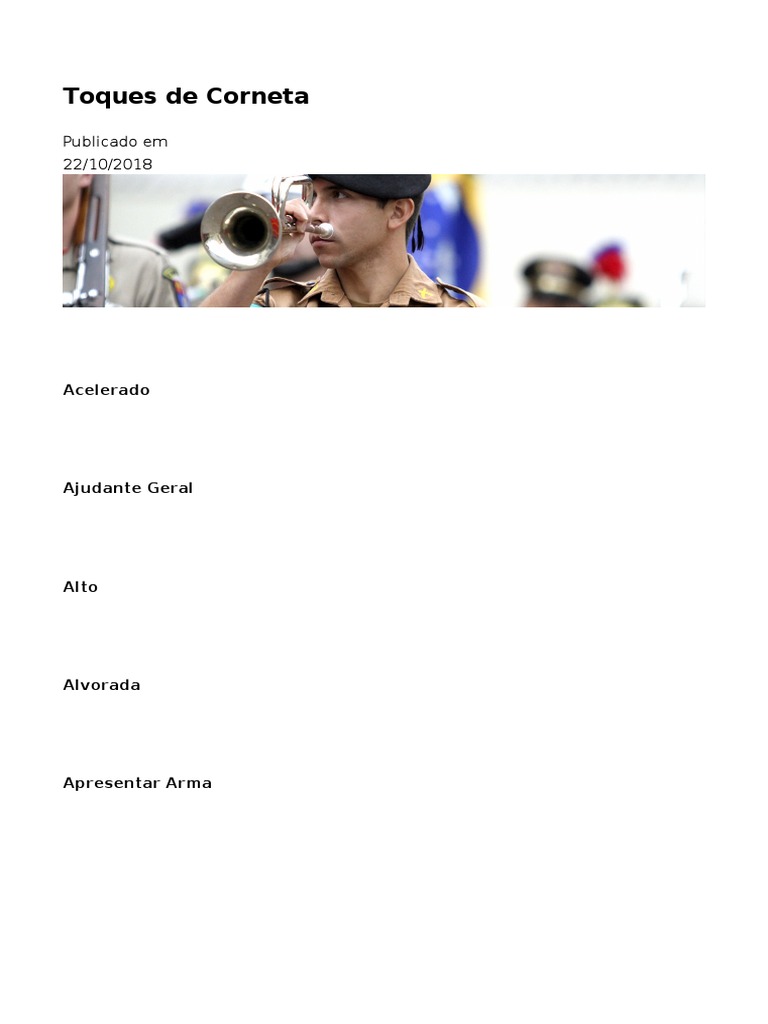 Toques de Corneta Militares | PDF