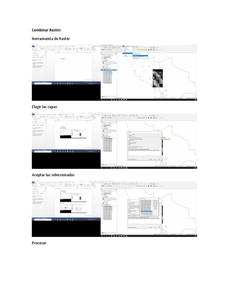QGIS-Combinar Rasters | PDF