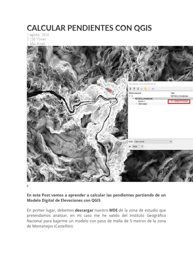 QGIS-Calcular Pendiente | PDF