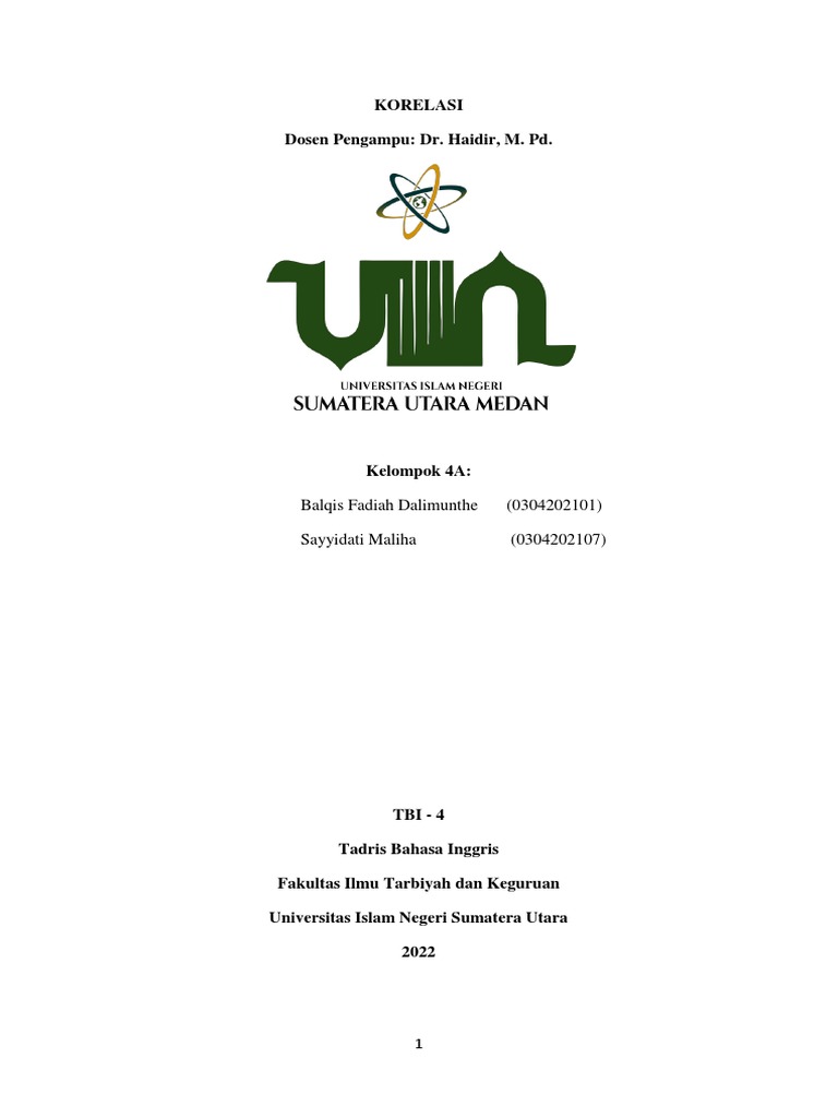 Kel 4A Korelasi | PDF