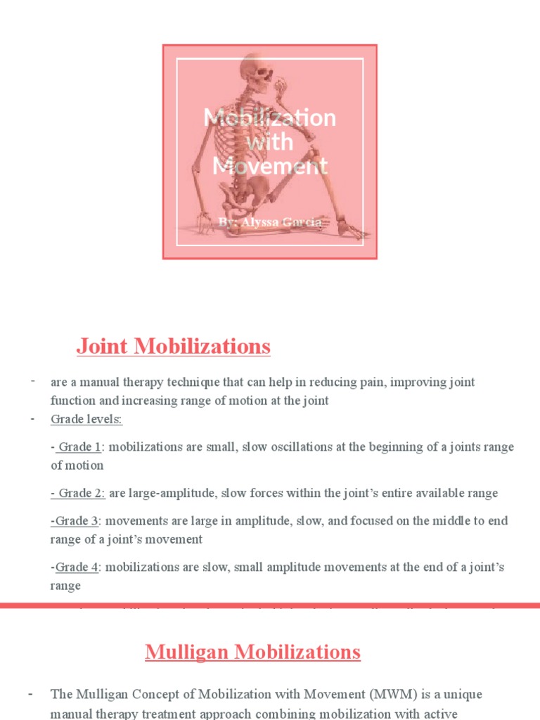 Mulligan Mobilization Techniques Explained | PDF | Osteoarthritis ...