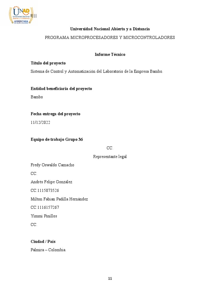 Automatización de Laboratorio Bambo | PDF | Arduino | Laboratorios