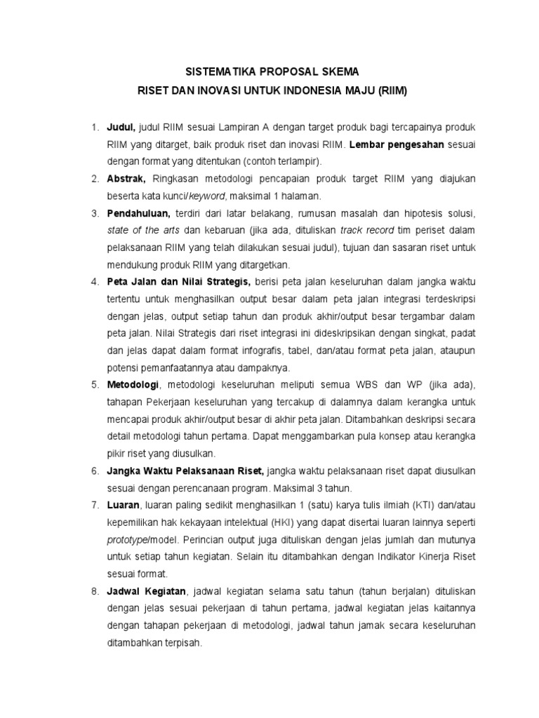 Proposal Riset dan Inovasi RIIM | PDF | Bisnis | Komputer