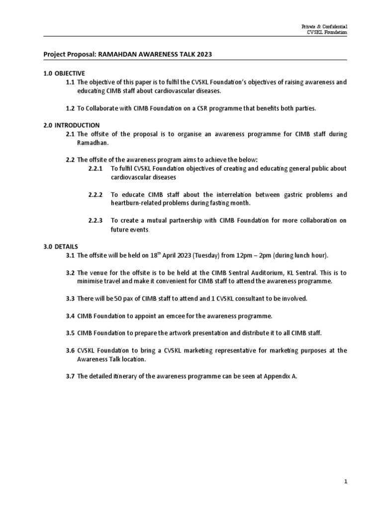 Proposal Paper - CIMB F X CVSKL F | PDF