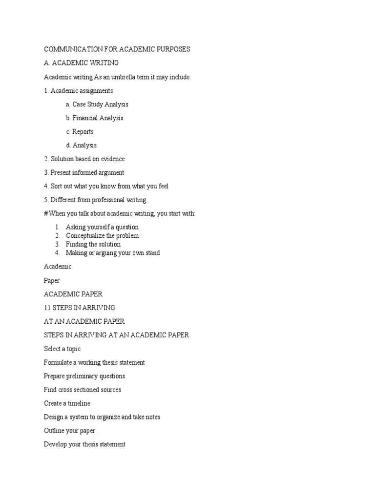 Communication For Academic Purposes | PDF | Methodology | Science