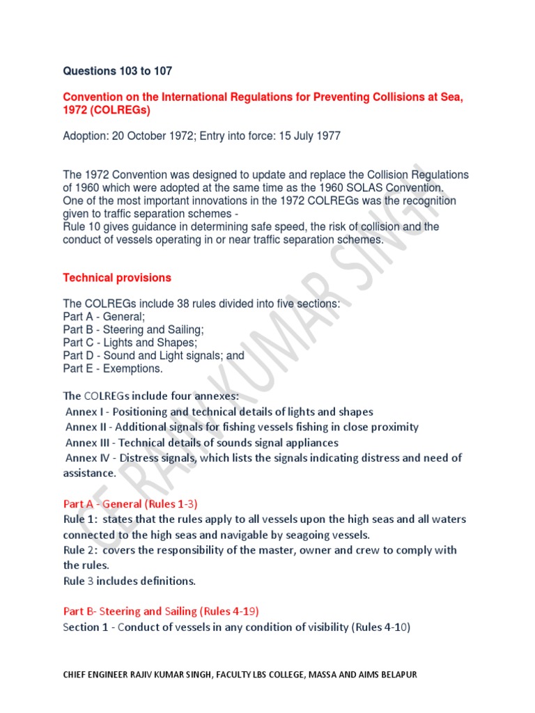 COLREG Rules on Safe Speed and Look-out | PDF | Traffic