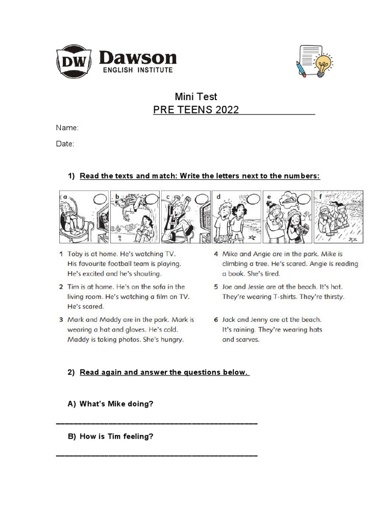 Mini Test | PDF | Lisa Simpson | Television Episodes