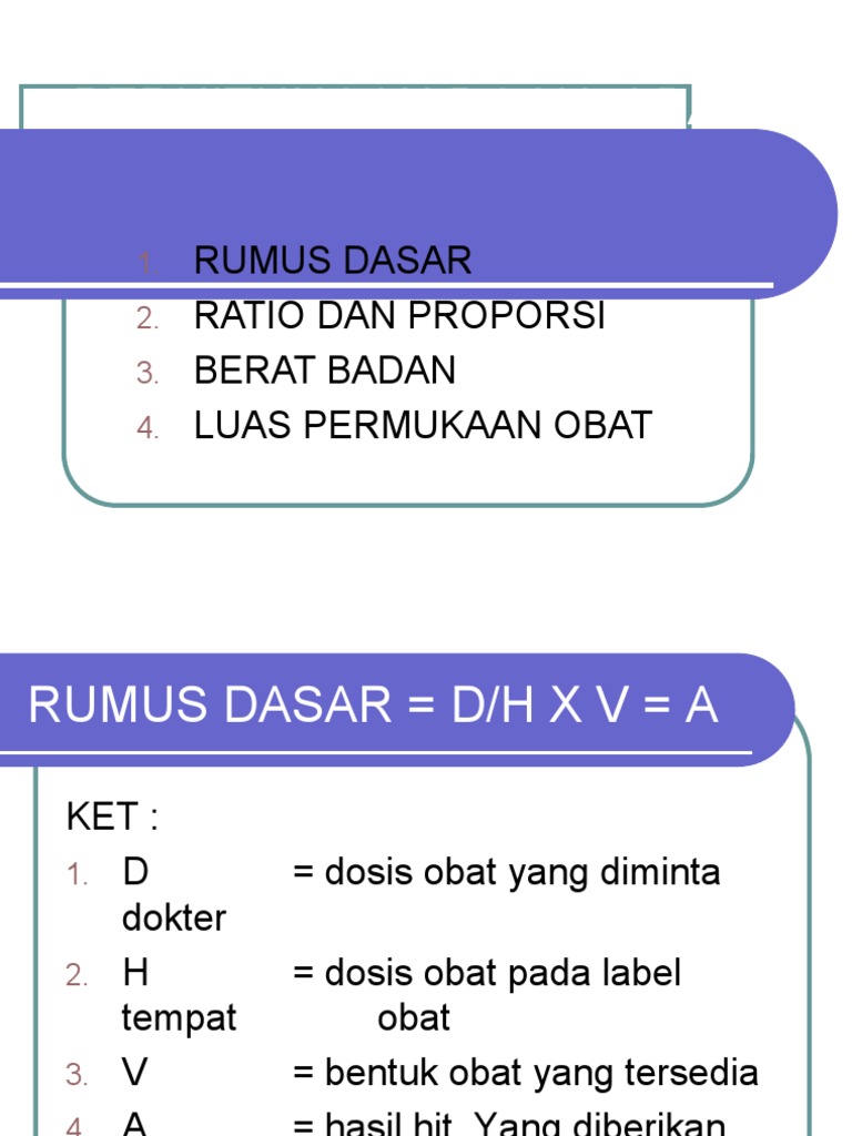 Panduan Perhitungan Dosis Obat | PDF