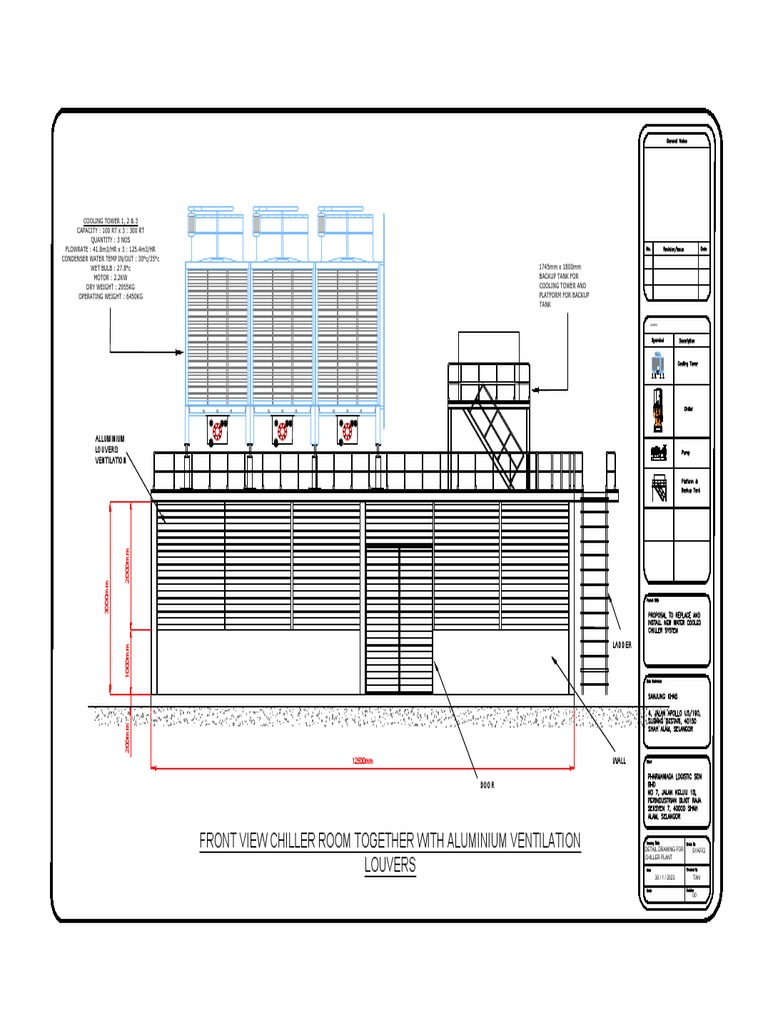 Chiller Drawing - Front View | PDF