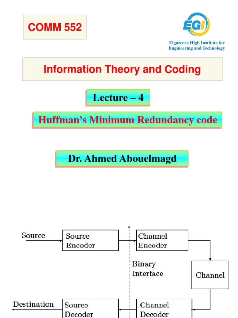 Lec.4n - COMM 552 Information Theory and Coding | PDF | Code | Computing