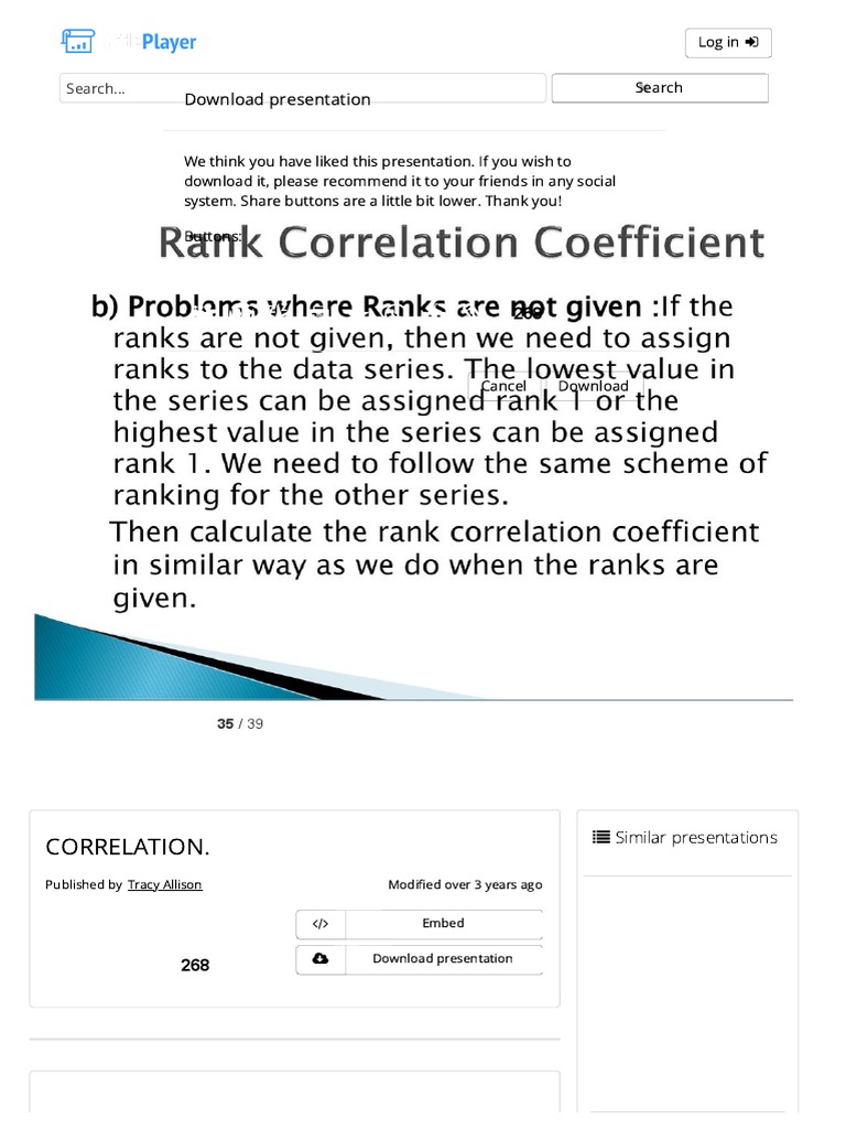CORRELATION. - PPT Download | PDF | Coefficient Of Determination ...